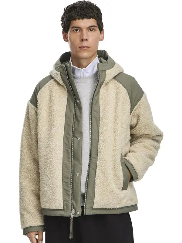Canada Goose Alberni Reversible Fleece Bomber - Light Tan/smokey Sage