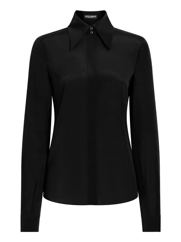 Dolce & Gabbana Stretch Silk Shirt - Black