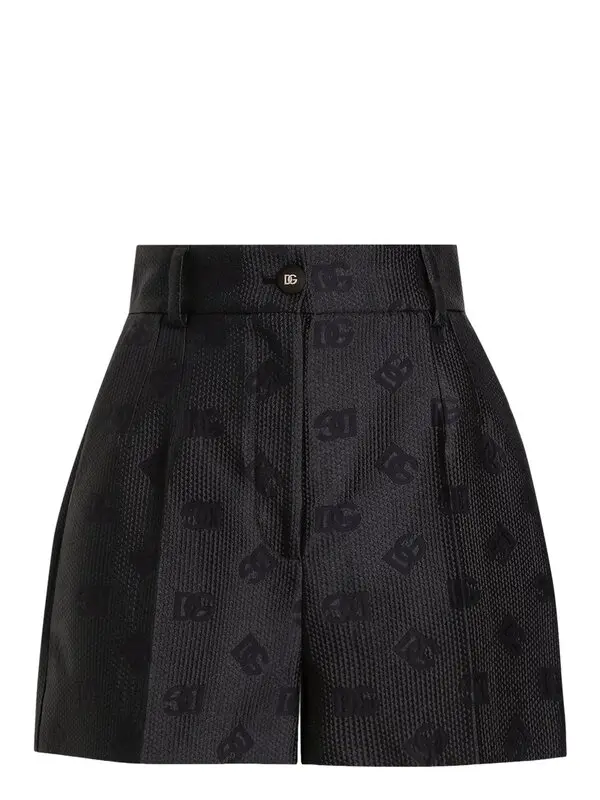 Dolce & Gabbana Matelassé Jacquard Trousers - Black