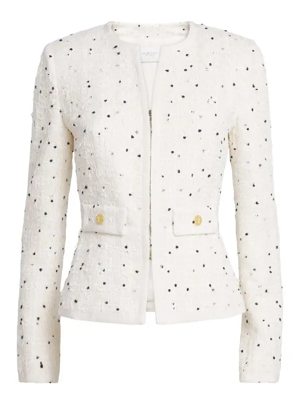 Giambattista Valli Cotton-blend Polka-dot Jacket - Ivory