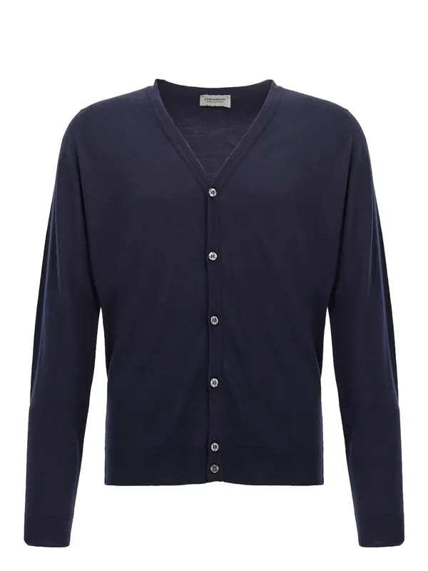 John Smedley Petworth Cardigan - Blue