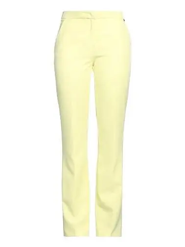Liu Jo High Waisted Flared Pants In Stretch Crepe - Yellow