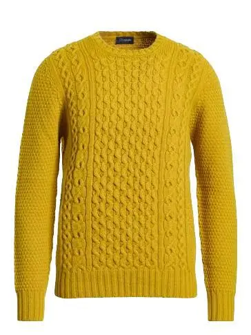 DRUMOHR Lambswool Cable-knit Sweater - Yellow