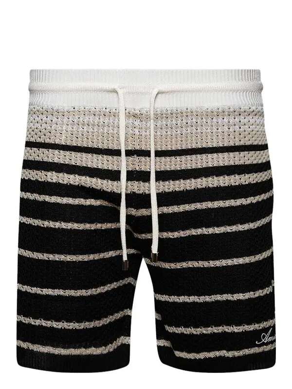 Amiri Striped Shorts - Black