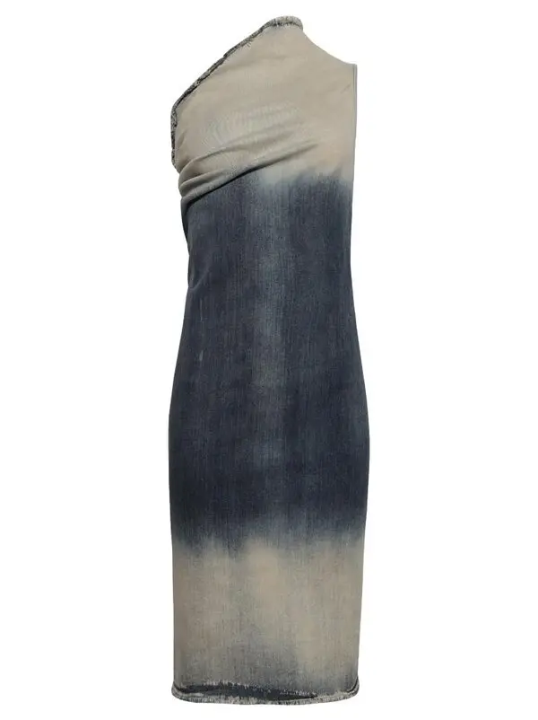 Rick Owens Athena Dress Hustler Degrade Stretch Denim - Grey