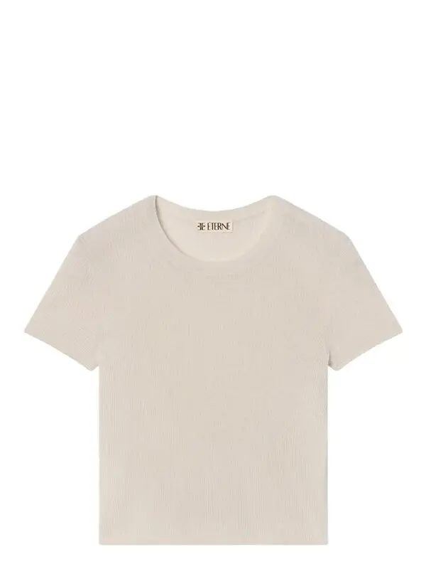 Eterne Rib Stitch Baby Tee - Ivory