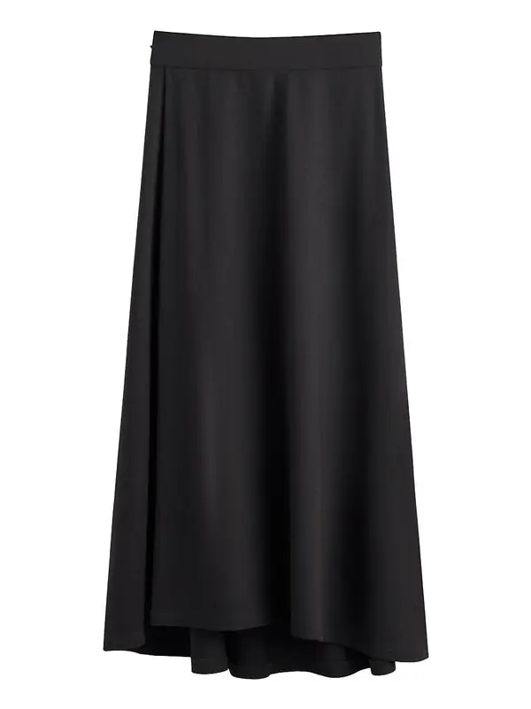 Cuyana Ponte Pleat Front Skirt - Black