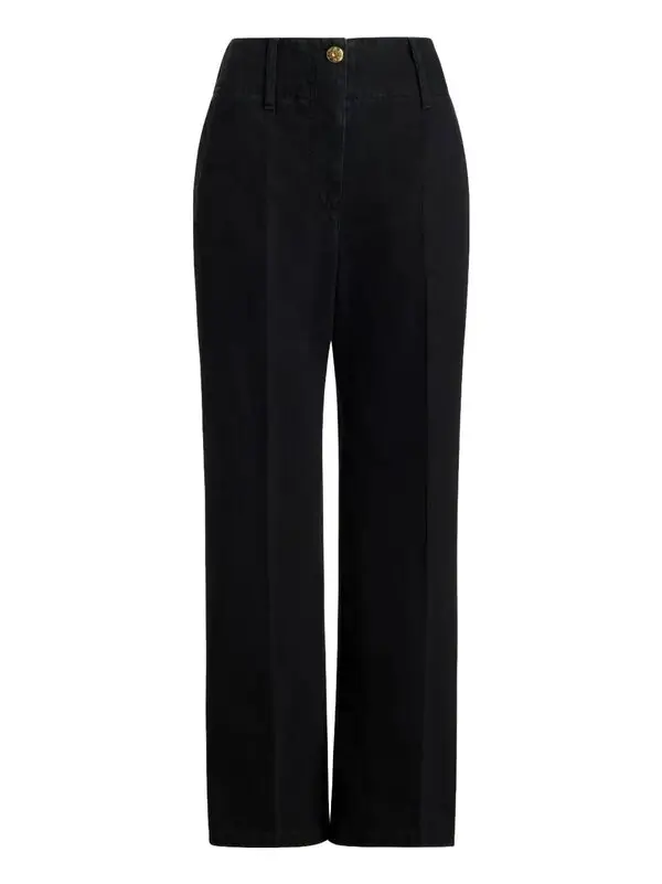 Patou Wide-waistband Denim Jeans - Black