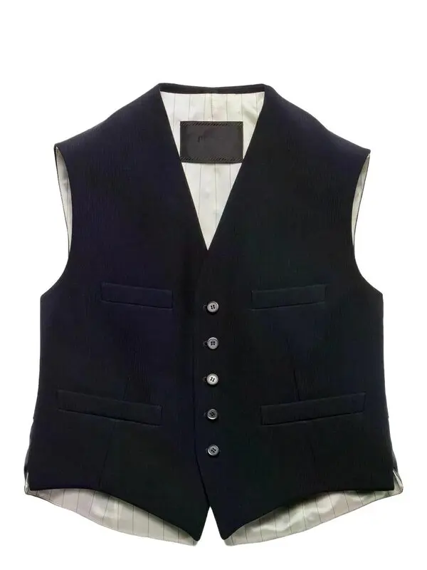 Prada Five-button Welt-pocket Vest - Blue