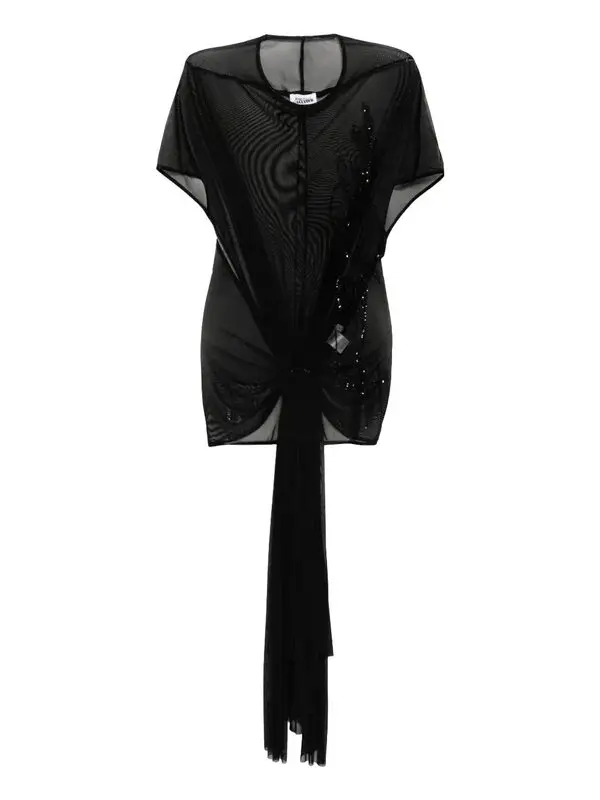JEAN PAUL GAULTIER Short-sleeve Mesh Top - Black