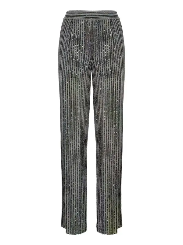 Missoni Sequin-striped Trousers - Grey