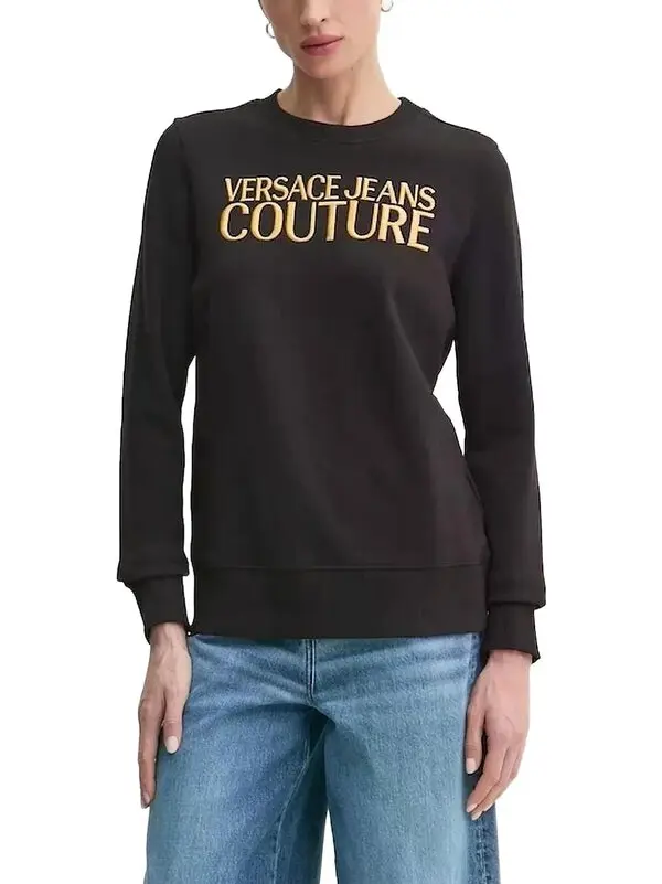 Versace Logo-embroidered Sweatshirt - Black