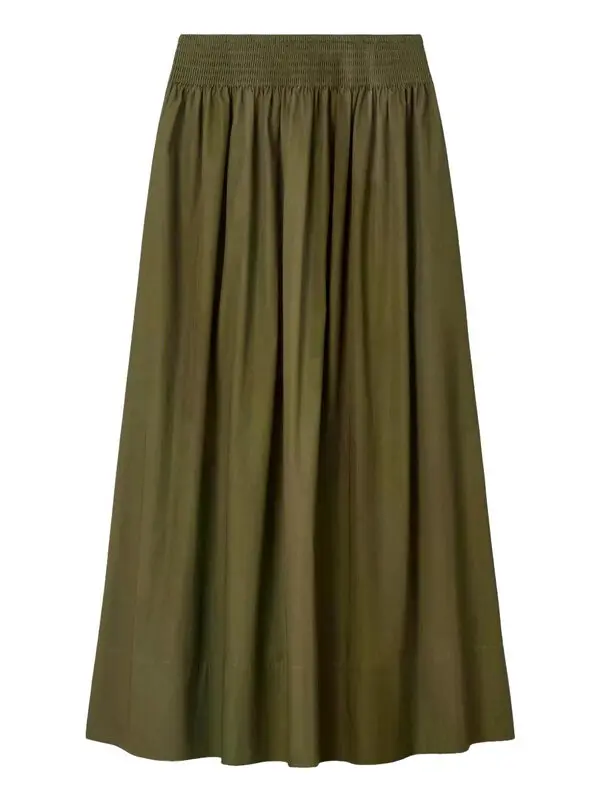 Tory Burch Pleated Midi Skirt - Green