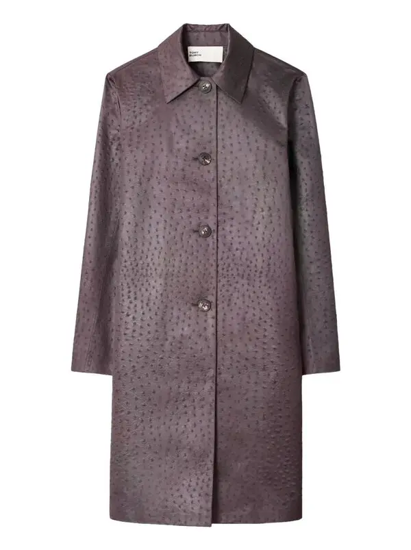Tory Burch Textured Car Coat - Purple