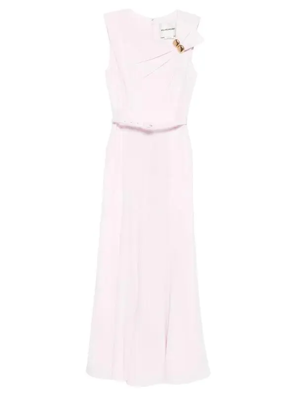 Roland Mouret Knot-detail Belted Midi Dress - Pink