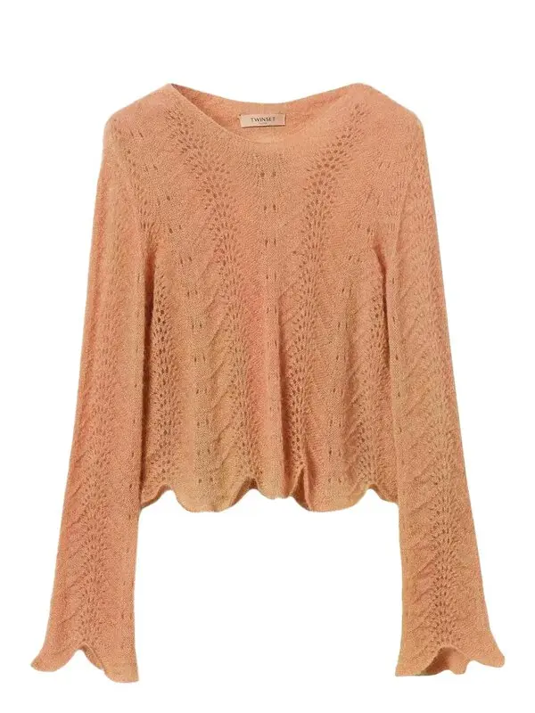 TWINSET Scalloped-hem Sweater - Orange