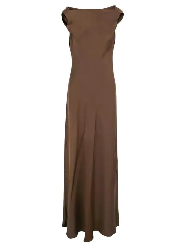 Antonelli Firenze Mara Cowl-neck Maxi Dress - Brown