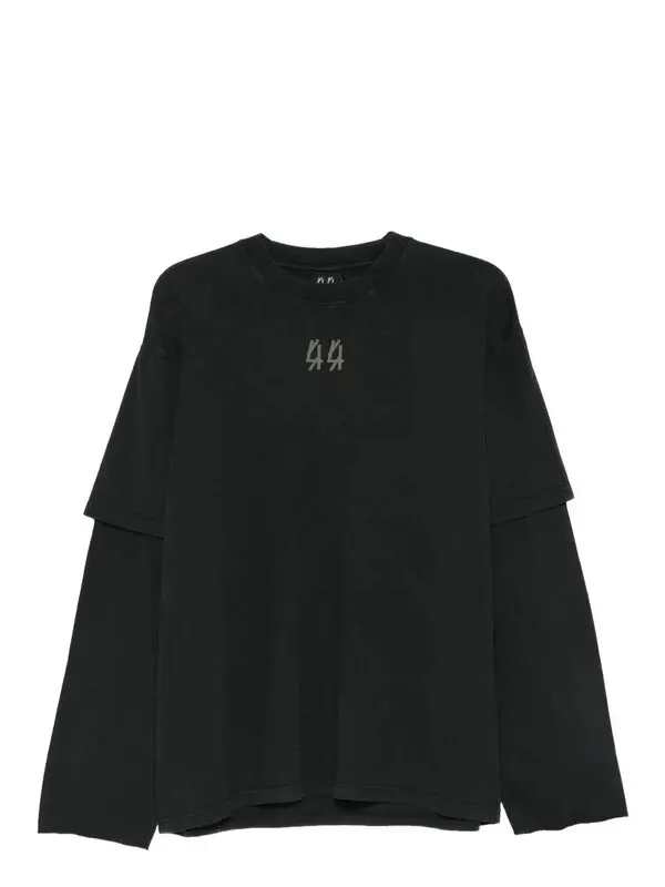 44 LABEL GROUP Logo-detail T-shirt - Black