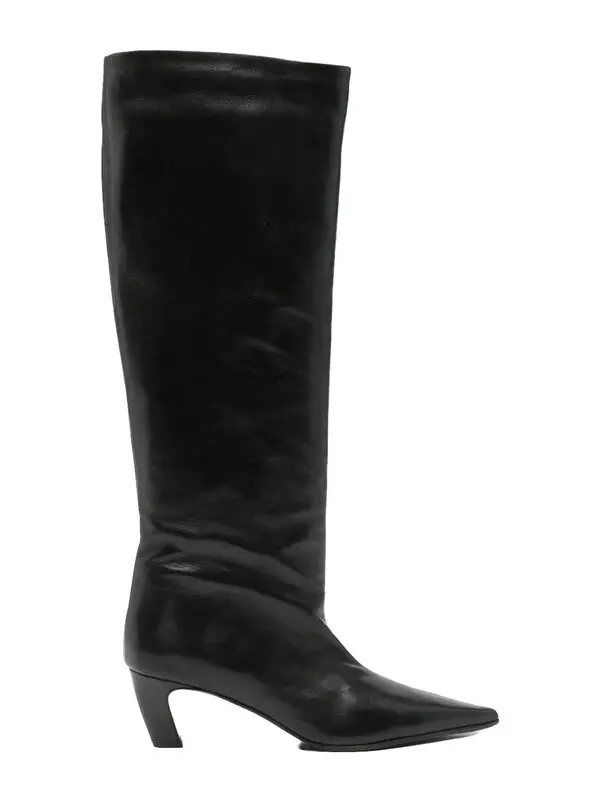 THEA MIKA 60mm Pointed-toe Calf-leather Boots - Black