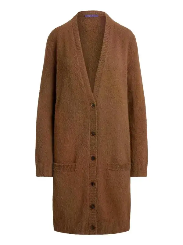 Ralph Lauren Brushed Long-sleeved Cardigan - Brown