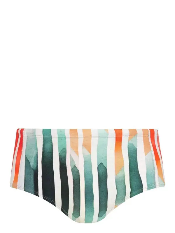 LYGIA & NANNY Stripe-print Swim Briefs - Orange