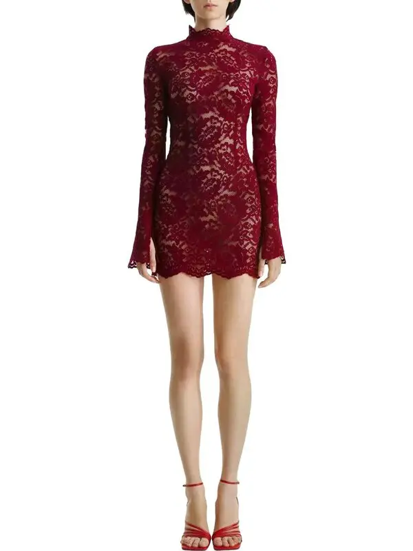 2310 STUDIO Lace Mini Dress - Red
