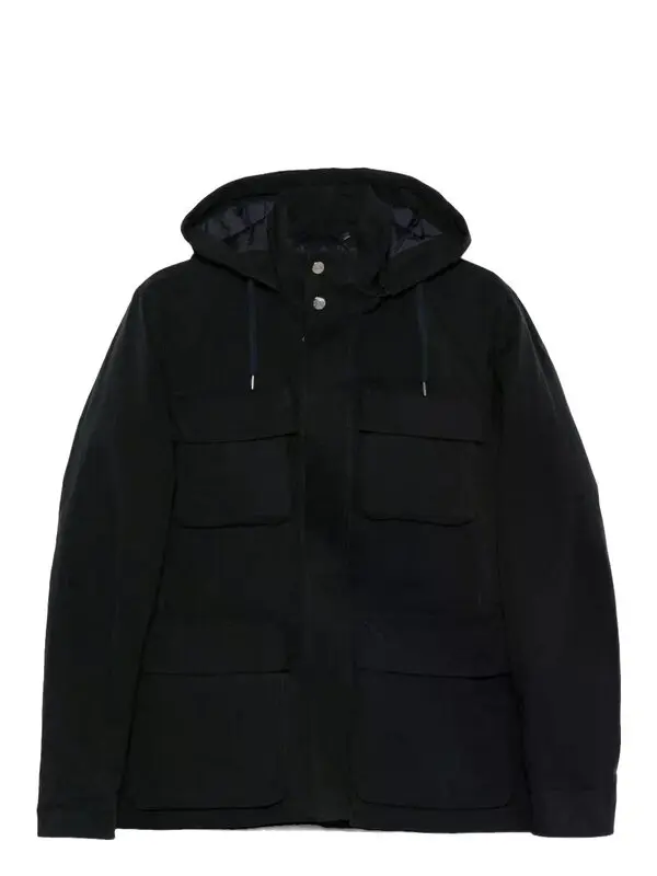 Herno Hooded Pocket Jacket - Blue