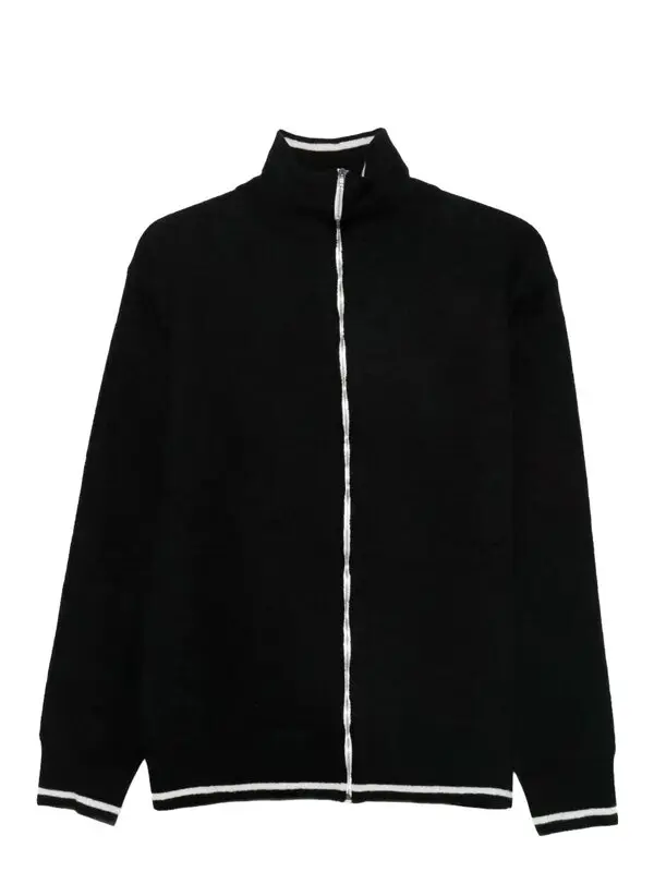 MAISON MARGIELA Zip-front High-neck Cardigan - Black