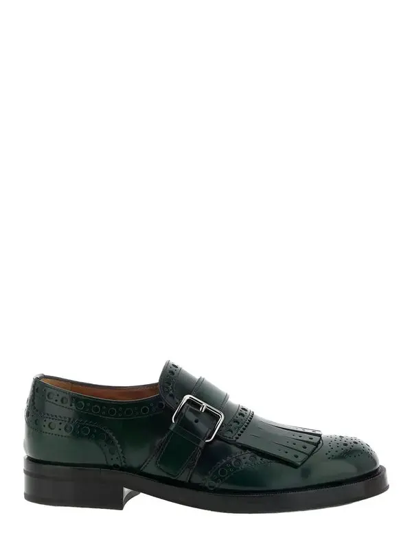 Church's Fringe Brogue Buckle Shoes - Green