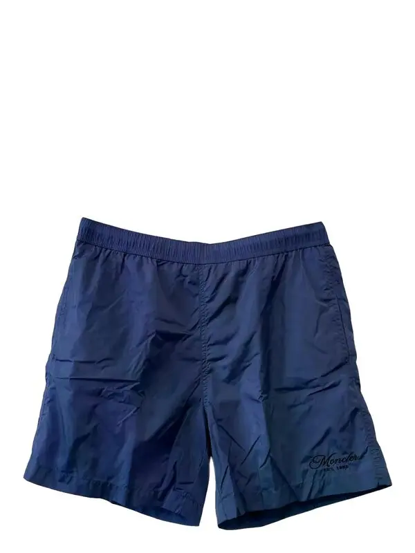 Moncler Logo-embroidered Swim Shorts - Blue
