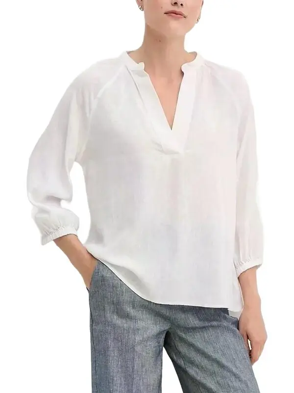 Gant V-neck Blouse - White