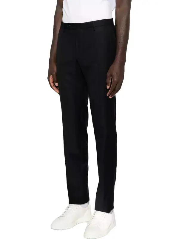 Incotex Flat-front Straight-leg Wool Trousers - Blue