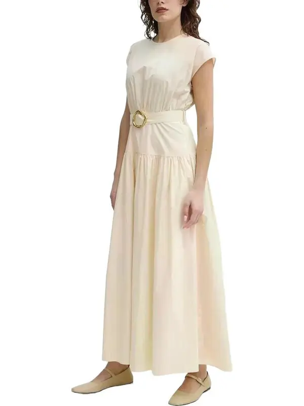 ISABELLE BLANCHE Belted Maxi Dress - Neutrals