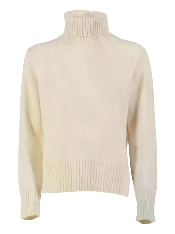 KANGRA Turtleneck Ribbed-hem Sweater - Neutrals