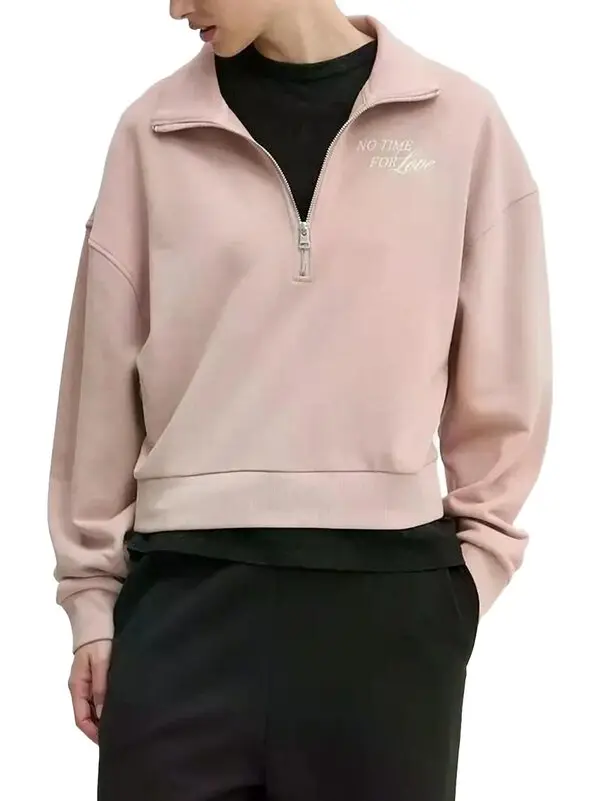 Hugo High-neck Half-zip Sweatshirt - Pink