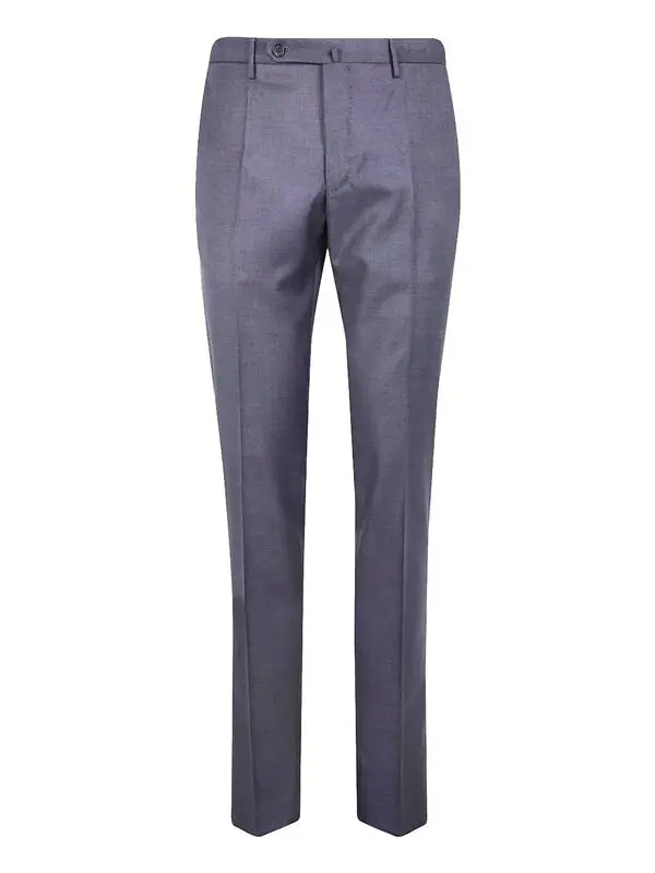 Incotex Wool Straight Leg Trousers - Grey