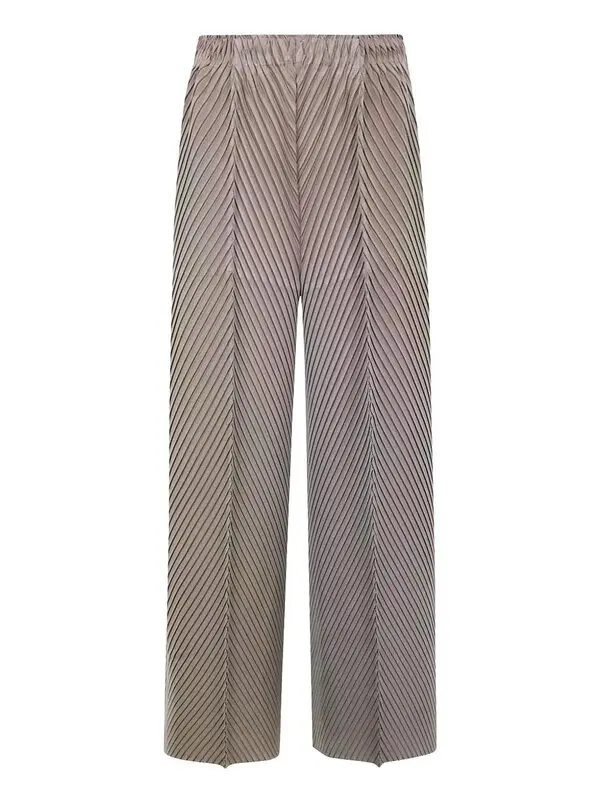 Issey Miyake Pleated Wide-leg Trousers - Brown