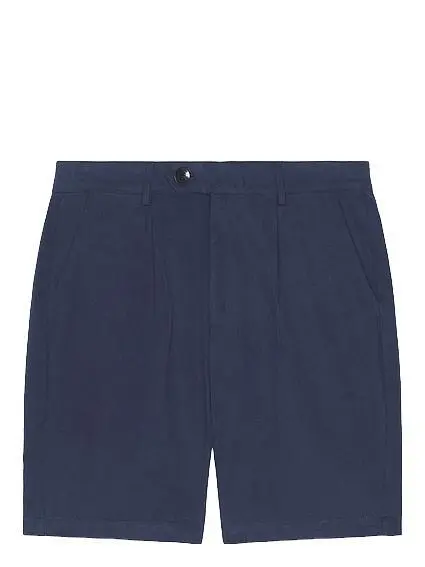 BOUND Pleat Smart Canvas Shorts - Ocean Blue