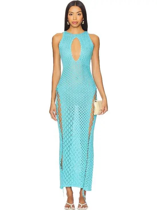 GUIZIO Casmir Dress - Sea Blue