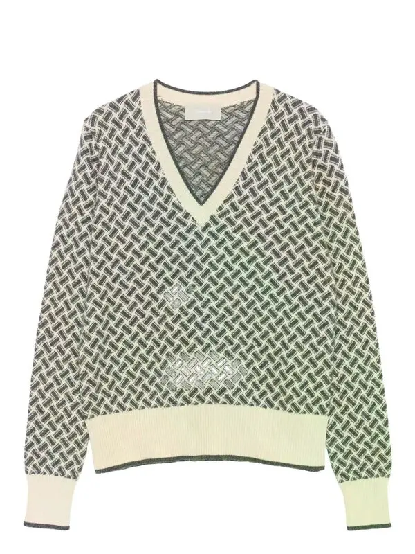 DRUMOHR V-neck Cashmere Sweater - Neutrals