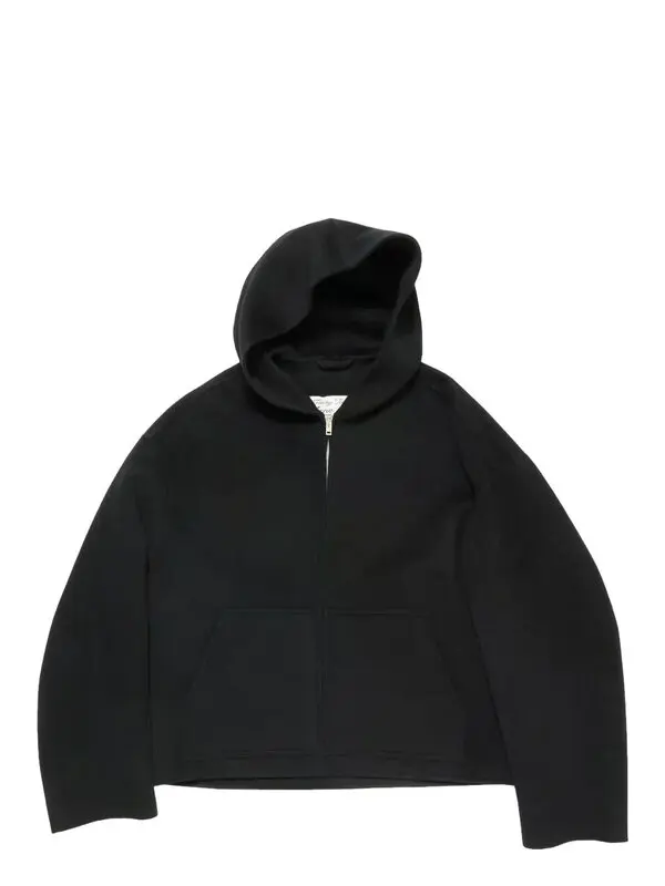 Acne Studios Hooded Zip-up Sweater - Black