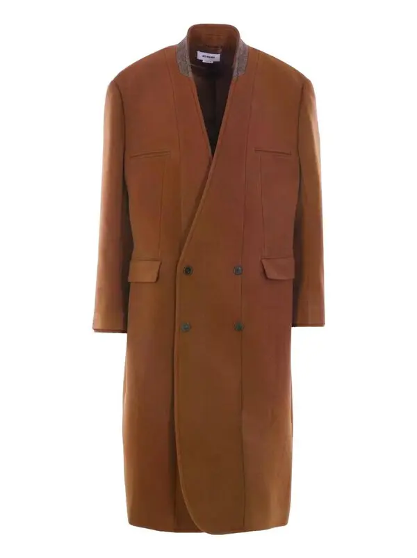 HED MAYNER Double-breasted Coat - Brown