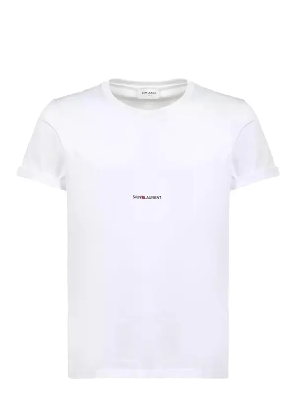 Saint Laurent Classic Rolled-cuff T-shirt - White