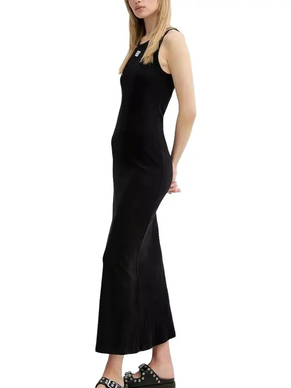 Munthe Ribbed Sleeveless Maxi Dress - Black