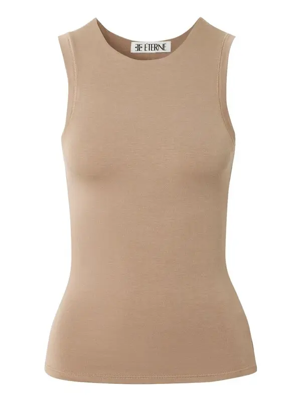 Eterne Modal-blend Jersey Tank - Brown