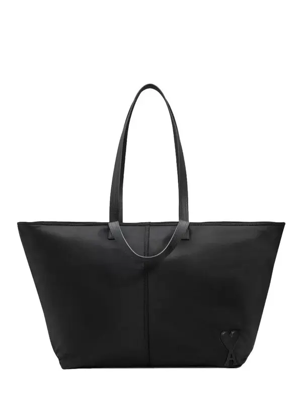 Ami Marcel Canvas Tote Bag - Black