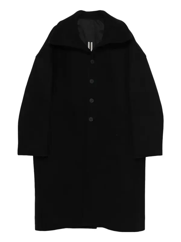 Rick Owens Button-fastening Long-sleeve Coat - Black