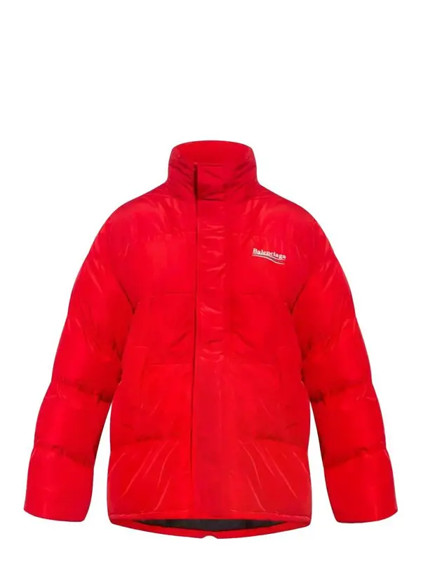 Balenciaga Micro-faille Puffer Coat - Red