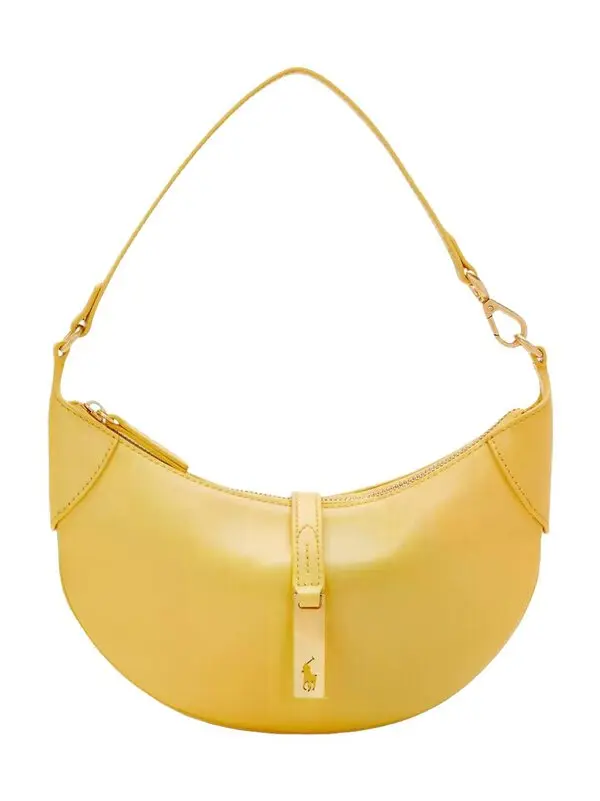 Polo Ralph Lauren Crescent-shape Leather Shoulder Bag - Yellow