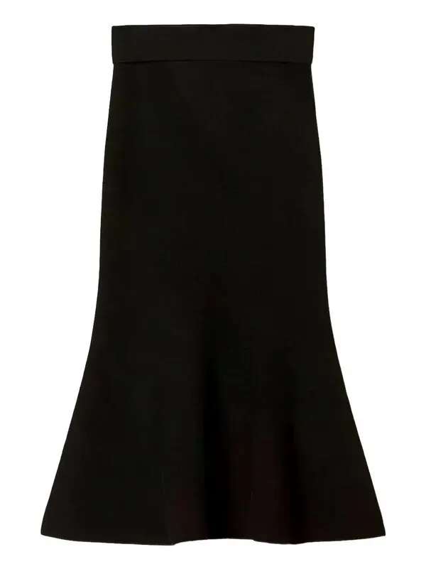 TWINSET Knit Flared Midi Skirt - Black